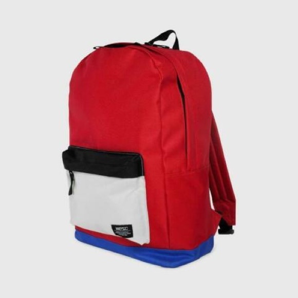 Wesc | Bags | Nwots Wesc Chaz Red White Blue Blackpack | Poshmark